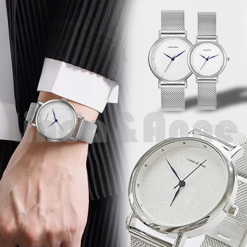 Jual Jam Tangan Pria Wanita Couple Anti Air Stainless Steel '"FREE BOX" Jam Tangan Couple Cewek ...