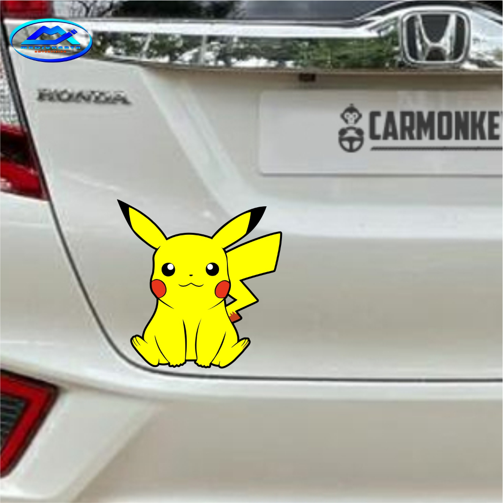 Jual STICKER PIKACHU DUDUK BAGASI MOBIL STIKER CUTTING WARNA KOMBINASI ...