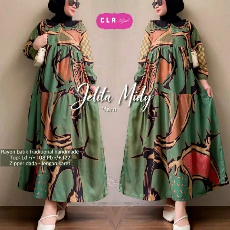 Jual GAMIS ABSTRAK SEMERBAK BATIK ORIGINAL GAMIS IBU-IBU GAMIS KEKINIAN ...
