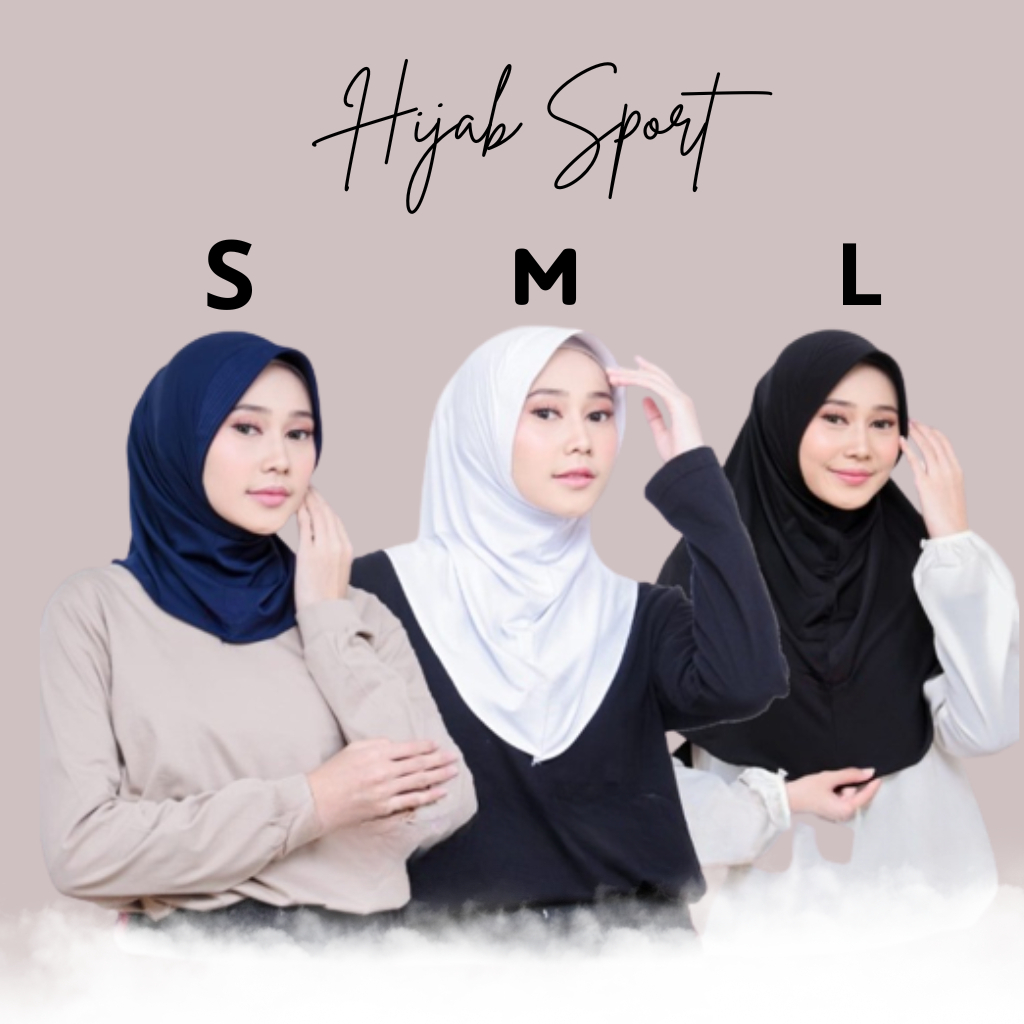 Jual BERGO SPORT HAMIDAH JERSEY Hijab Instan Bergo Sporty Size S M L | Shopee Indonesia