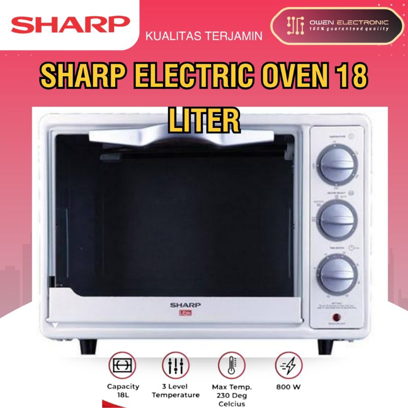 Jual SHARP ELECTRIC OVEN 18 LITER/ EO-18L(W) / EO 18L - 800 WATT ...