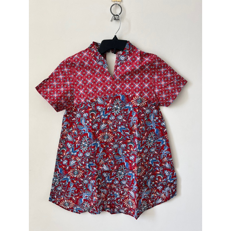 Jual Batik keris atasan merah size SS (PL) | Shopee Indonesia