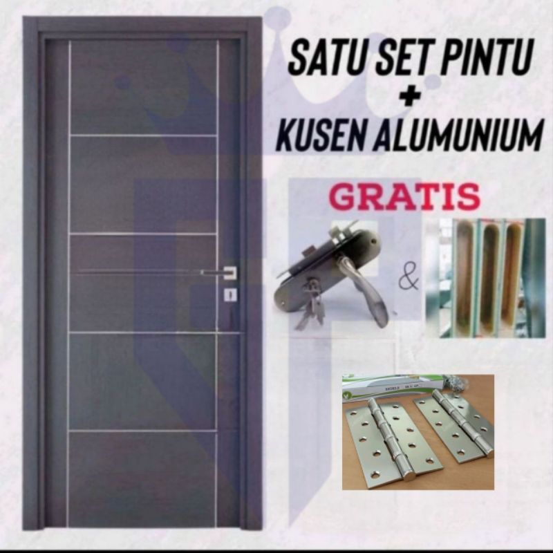 Jual Pintu Minimalias Moderen HDF Seris | 1 Set Pintu Plus Kusen ...