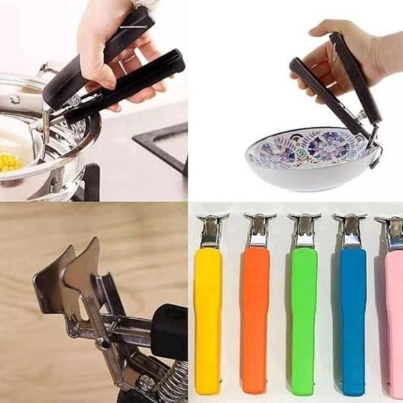 Jual Penjepit Panci Mangkok Piring Anti Panas Stainless Steel /Penjepit ...