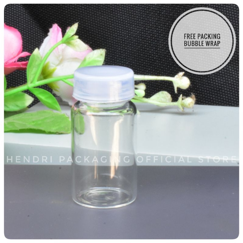 Jual Botol Kaca Vial 10ml Tutup Plastik Kedap Udara | Shopee Indonesia