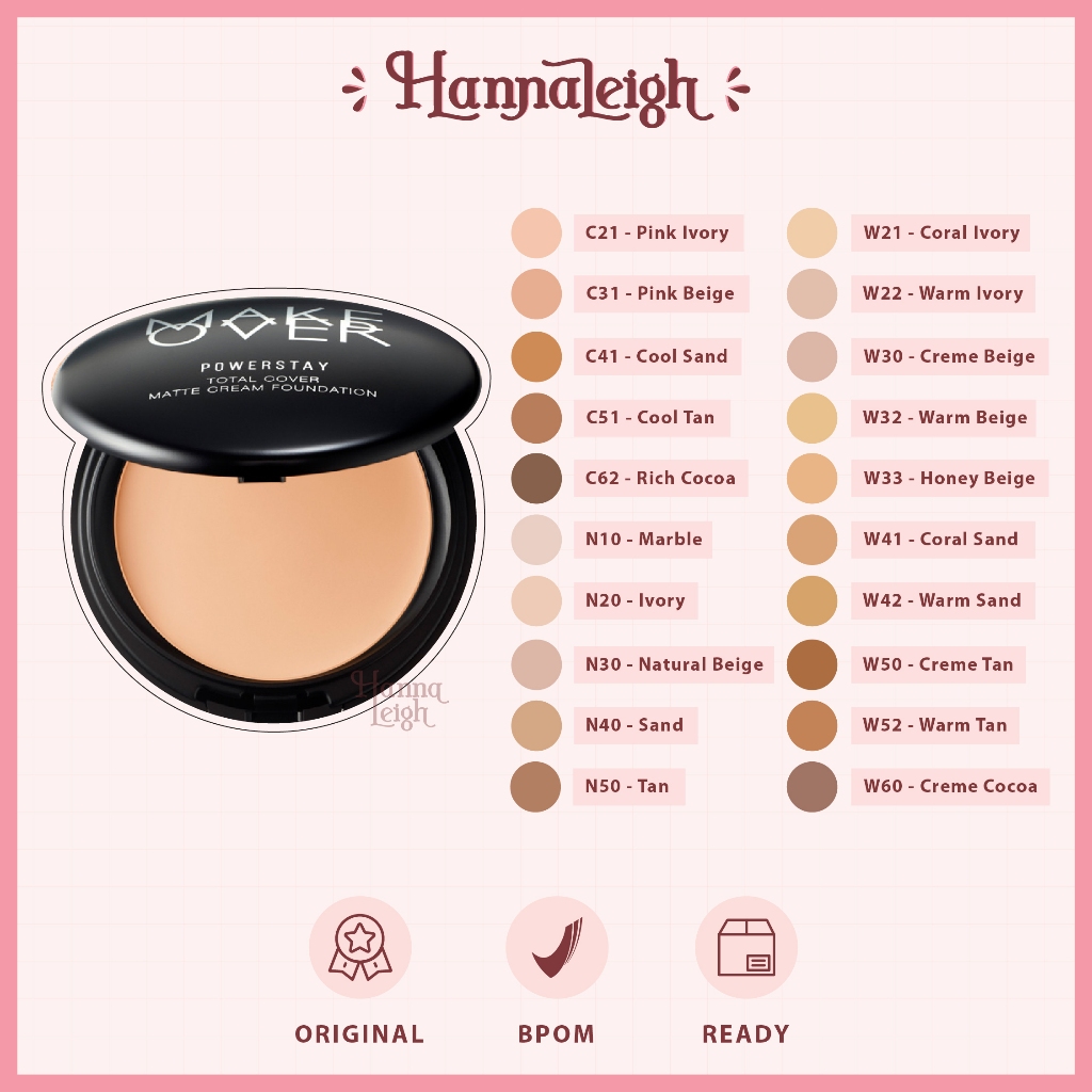 Jual MAKE OVER - Powerstay Matte Powder Foundation | Shopee Indonesia