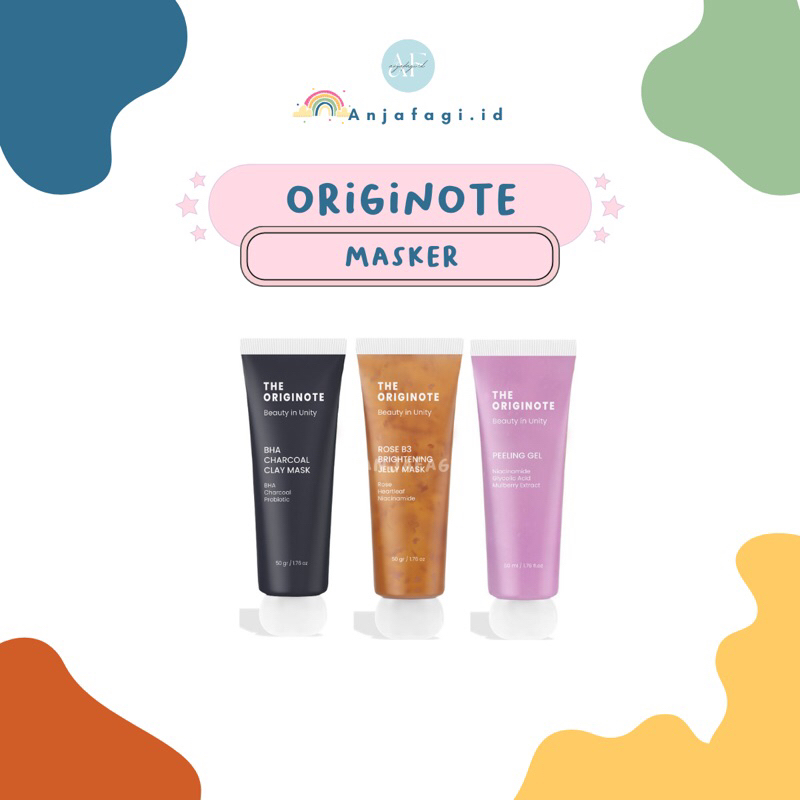 Jual The Originote Charcoal Clay mask - Rose B3 Brightening Jelly Mask ...