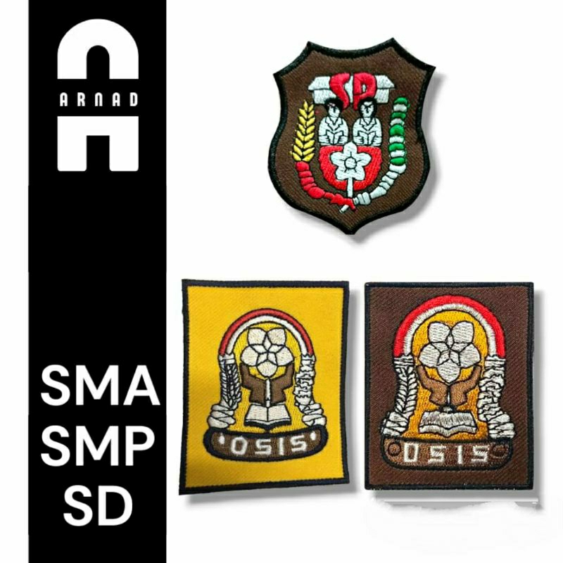 Jual Badge Bet Logo SD SMP SMA Osis Bordir Sablon Sekolah | Shopee ...