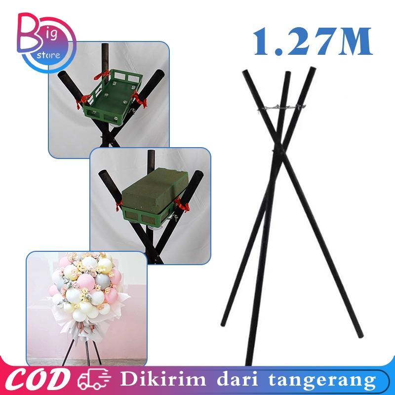 Jual Kaki Standing Flower 127cm Tripod Flower Standing Foldable Stand ...