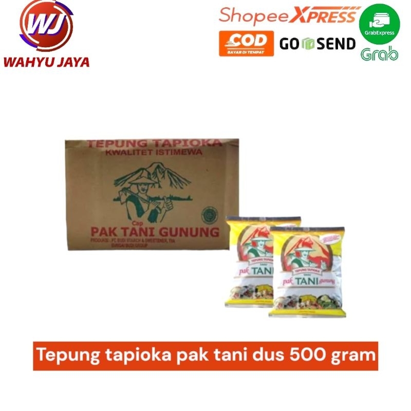 Jual Tepung tapioka pak tani dus 500 gram 1 dus isi 20 | Shopee Indonesia