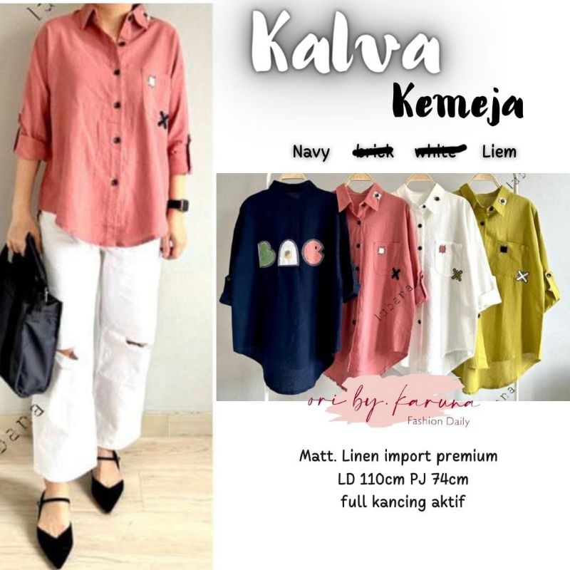 Jual kalva kemeja | Shopee Indonesia
