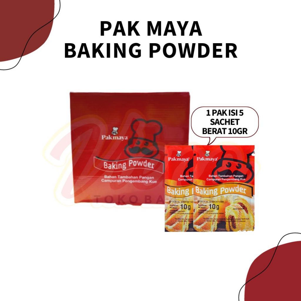 Jual Pakmaya Baking Powder / Pengembang Roti 5 x 10gr | Shopee Indonesia