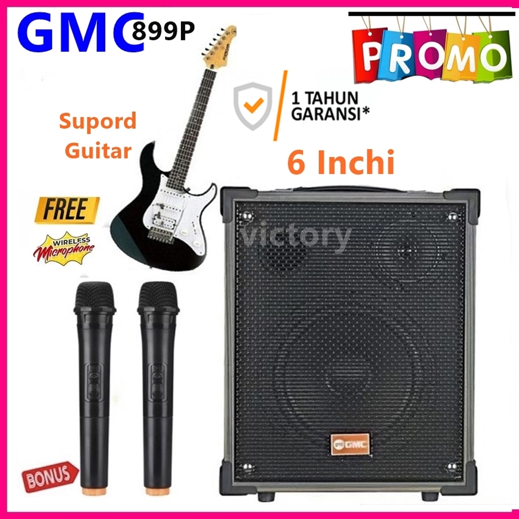 Jual Speaker GMC 899P Bluetooth Radio Usb Free 2 MIC WIreless | Shopee ...