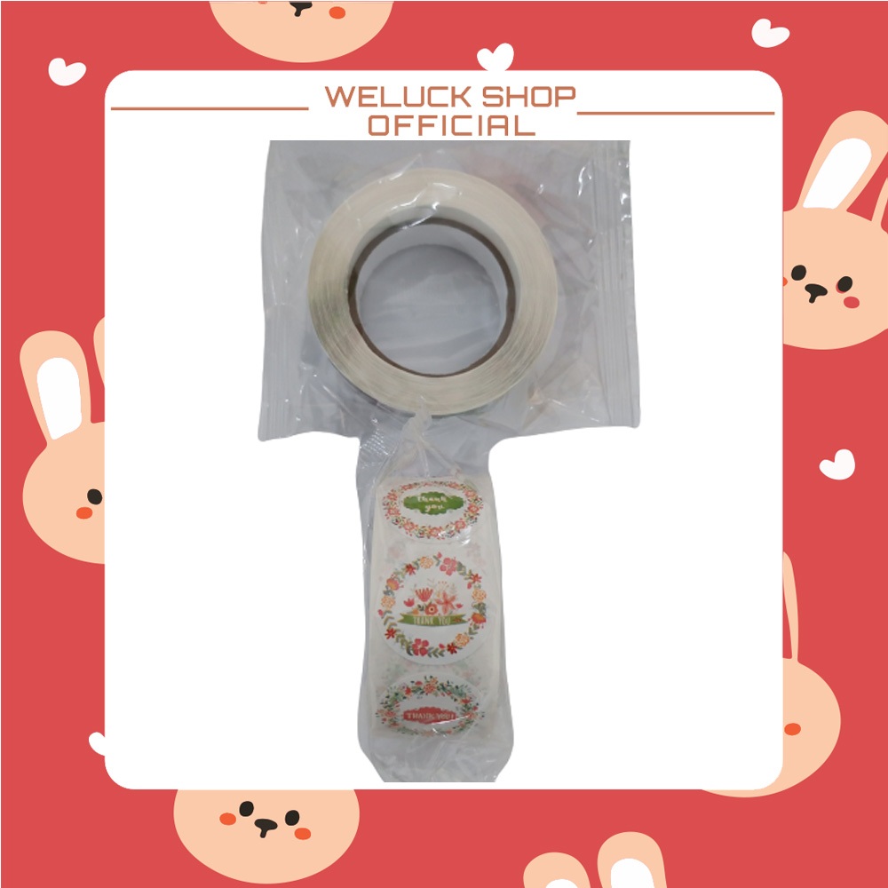 Jual Sticker thank you / sticker packing / sticker label 1 roll (500pcs ...