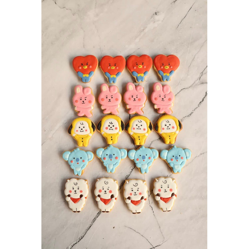 Jual BT21 Sugar Cookies/ BTS sugar cookies/ biskuit BT21 / cookies hias ...