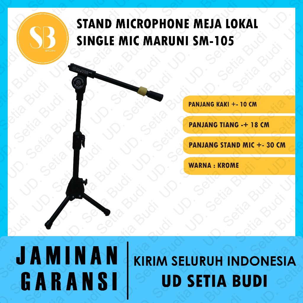 Jual Stand Microphone Meja Lokal Single Mic Maruni SM 105 | Shopee ...