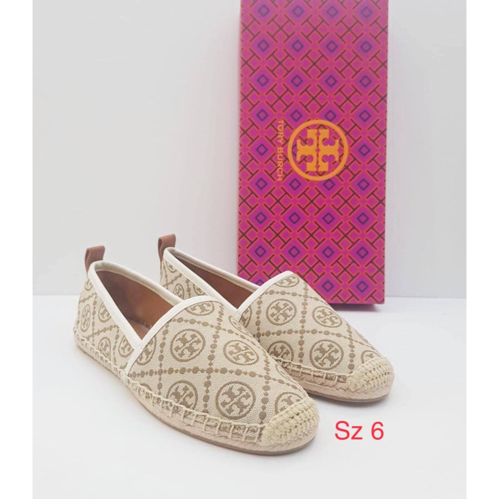 Jual TORY BURCH T MONOGRAM ESPADRILLE HAZEL ORIGINAL | Shopee Indonesia