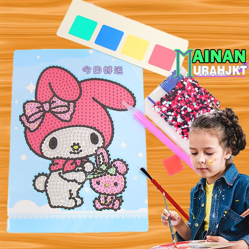 Jual MAINAN MURAH DIY 3D STICKER DIAMOND SANRIO KUROMI PAINTING MJ-939 ...