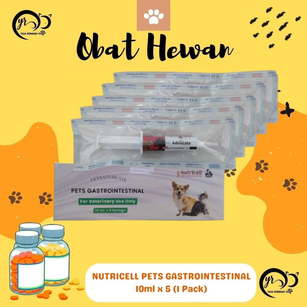 Jual NUTRICELL VETS ADVOCATE GASTROINTESTINAL 10ml x 5 (1 Pack ...