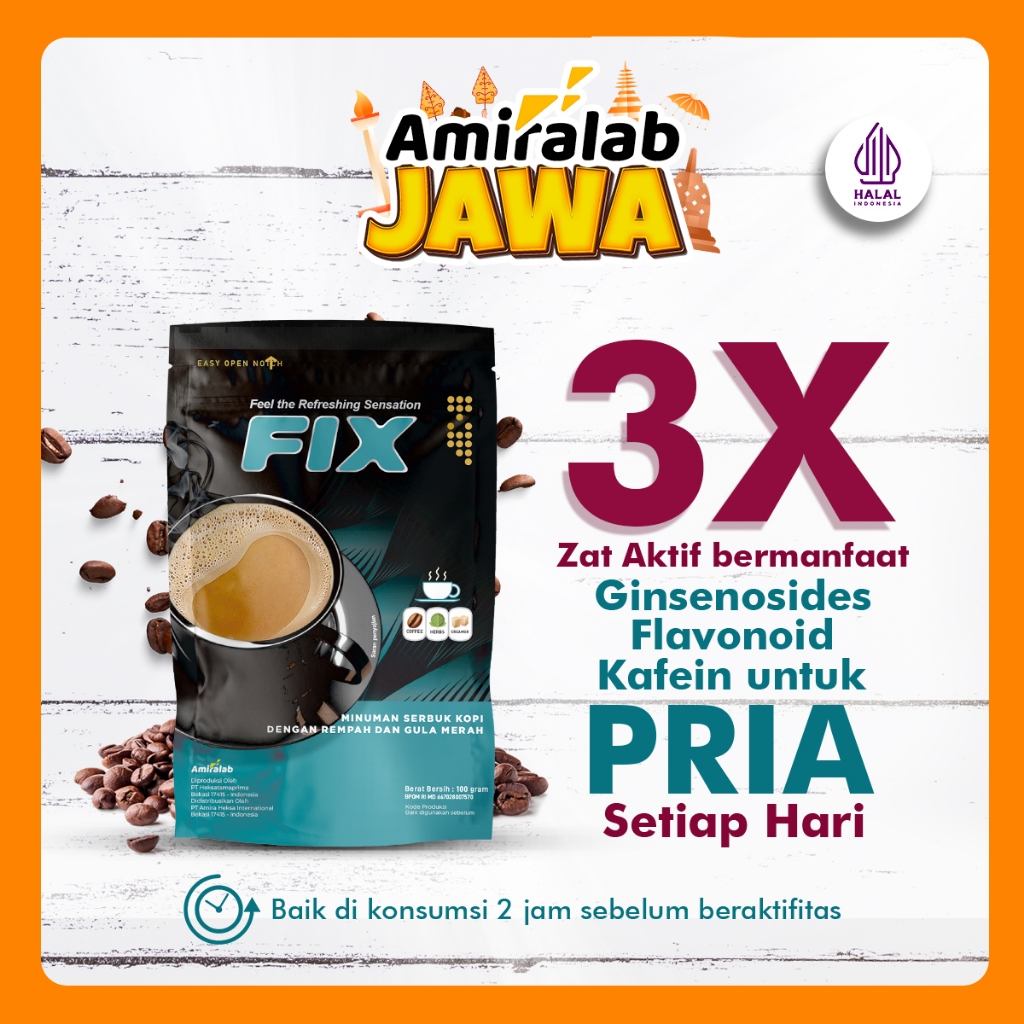 Jual AMIRALAB Fix Coffee Minuman Herbal Kopi Pria Kesehatan Alami ...