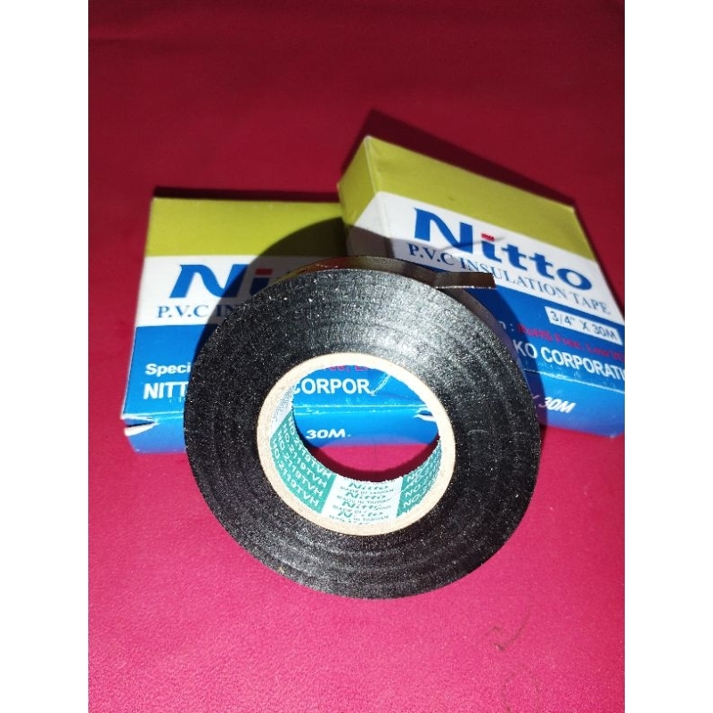 Jual isolasi kabel nitto hitam/ isolasi kabel pvc/ isolasi kabel ...