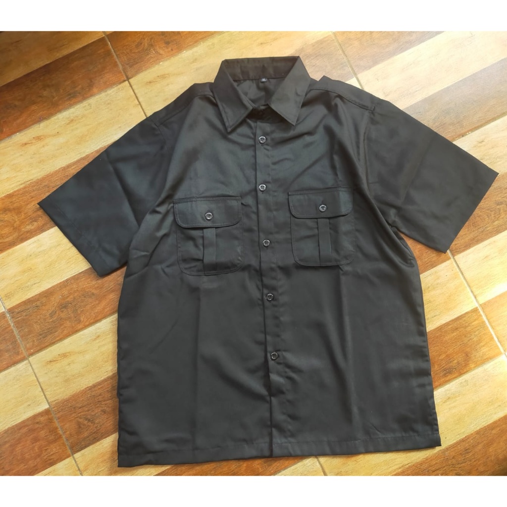 Jual Kemeja Workshirt Polos Hitam - Polos Abu abu - Kemeja Kerja ...