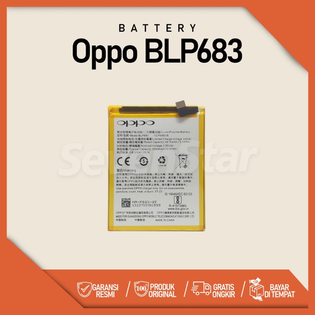 Jual Battery BLP683 BATERAI F9 REALME 2 DOUBLE POWER DARI PABRIKK ...