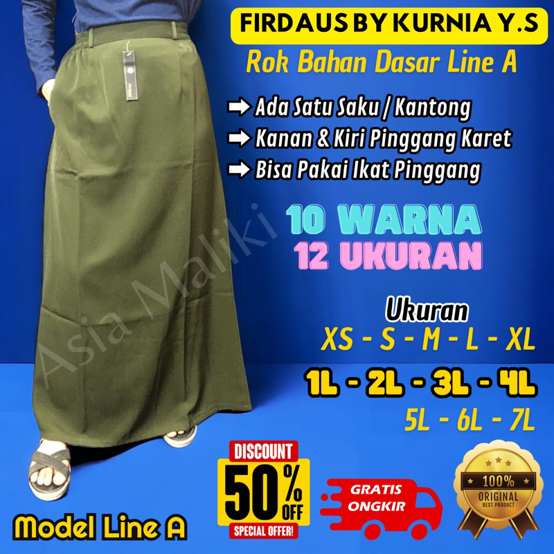 Jual Rok Bahan JUMBO Merk FIRDAUS Rok KURNIA YS Rok dasar Rok A ( Ada ...