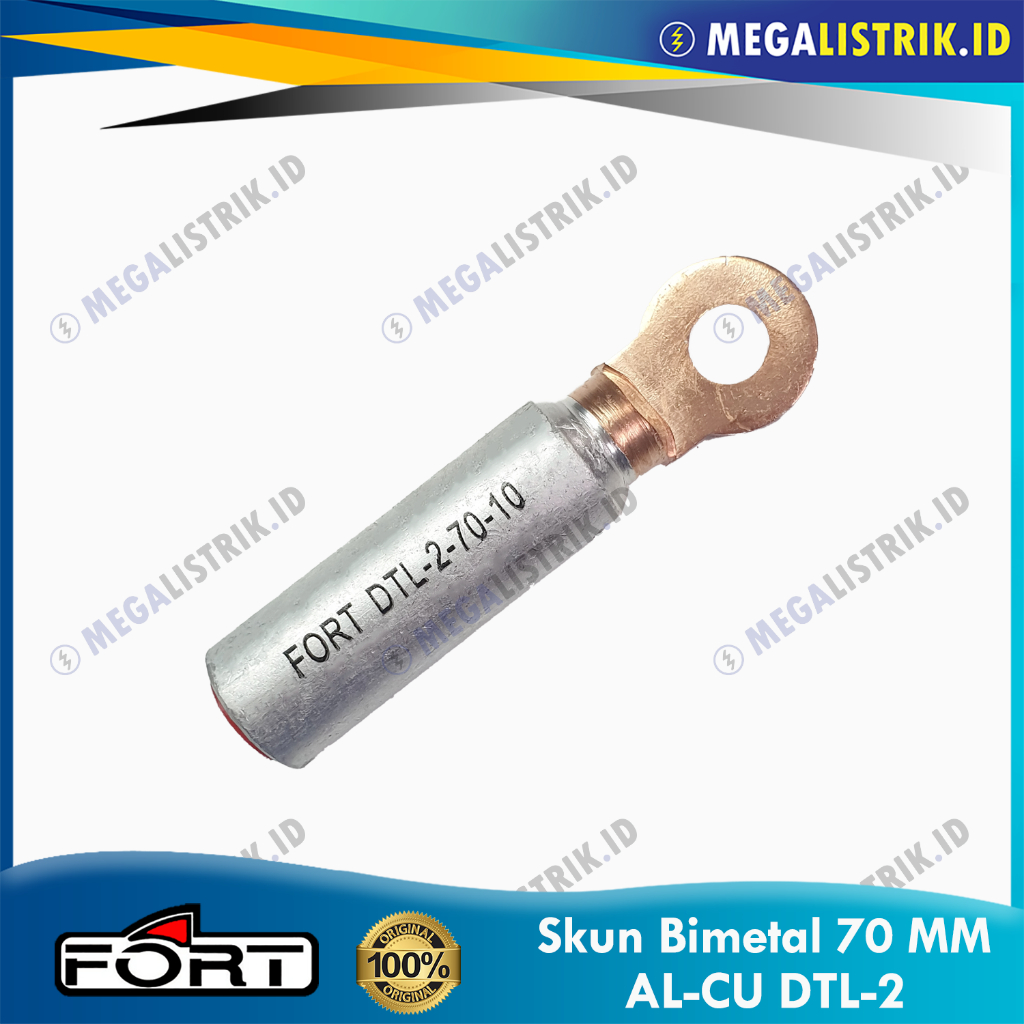 Jual FORT SKUN BIMETAL AL-CU 70MM / CABLE LUG DTL-2-70 MM / SCUN KABEL ...