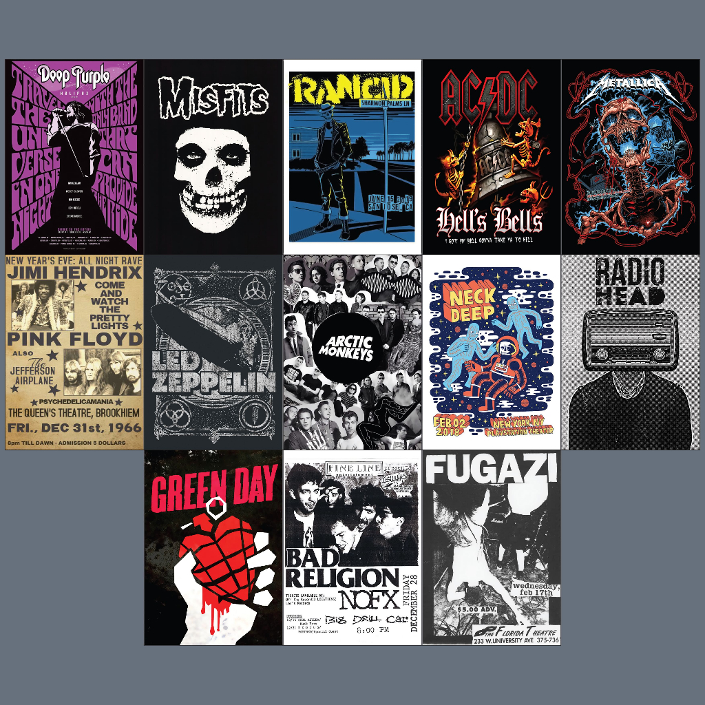 Jual POSTER BAND ISI 117pcs | DELUSIONWALL | POSTER DINDING BAND ...