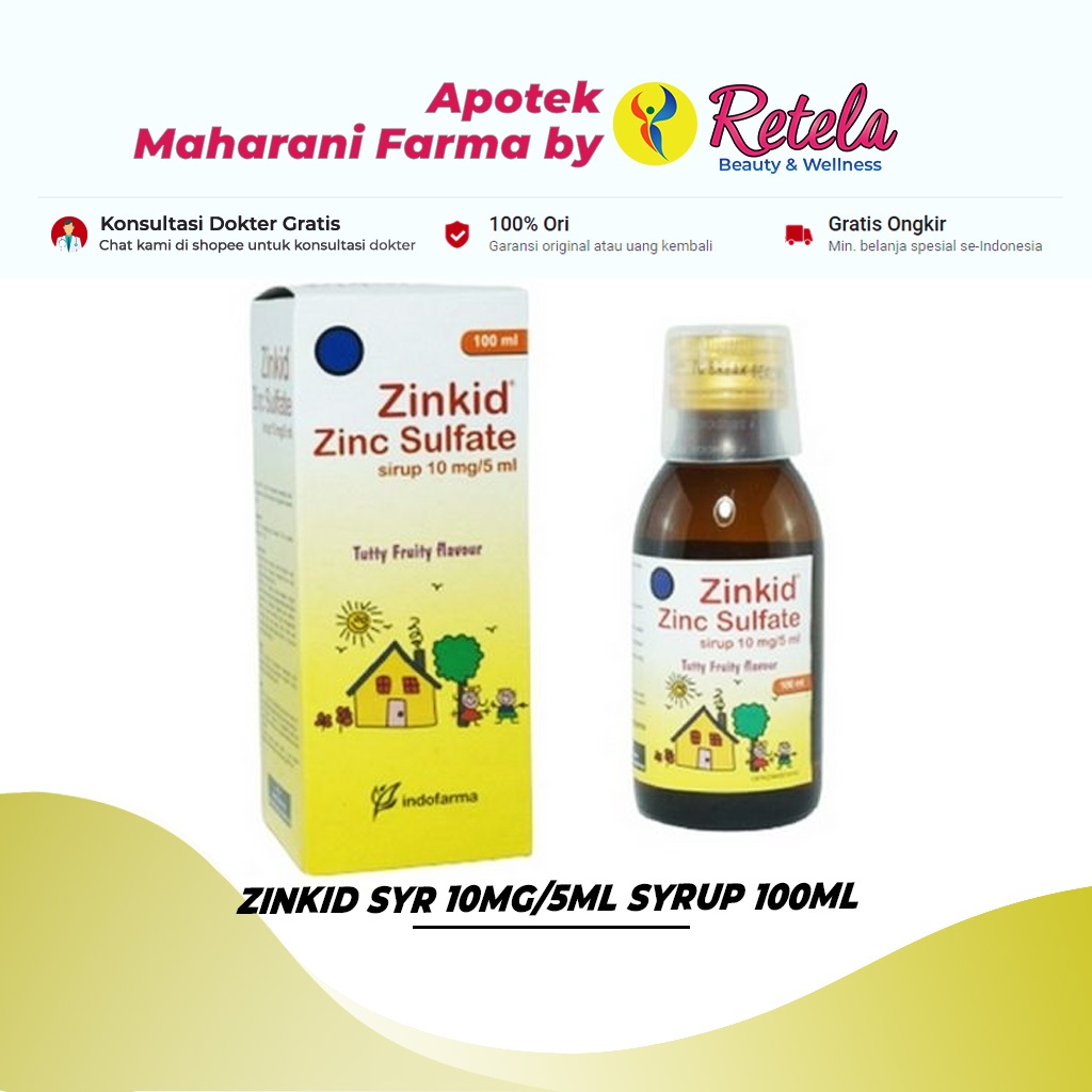 Jual Zinkid Syr 10Mg/5Ml Syrup 100Ml / Obat Diare / Menangani Diare ...