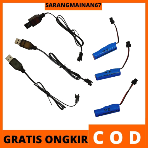 Jual KABEL CAS/CHARGER USB 3.7V UNTUK MAINAN MOBIL RC/REMOTE CONTROL ...