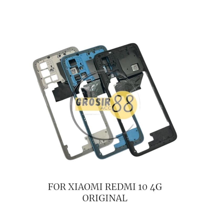 Jual BEZEL FRAME TULANG RANGKA TUTUP MESIN XIAOMI REDMI 10 4G ORIGINAL ...