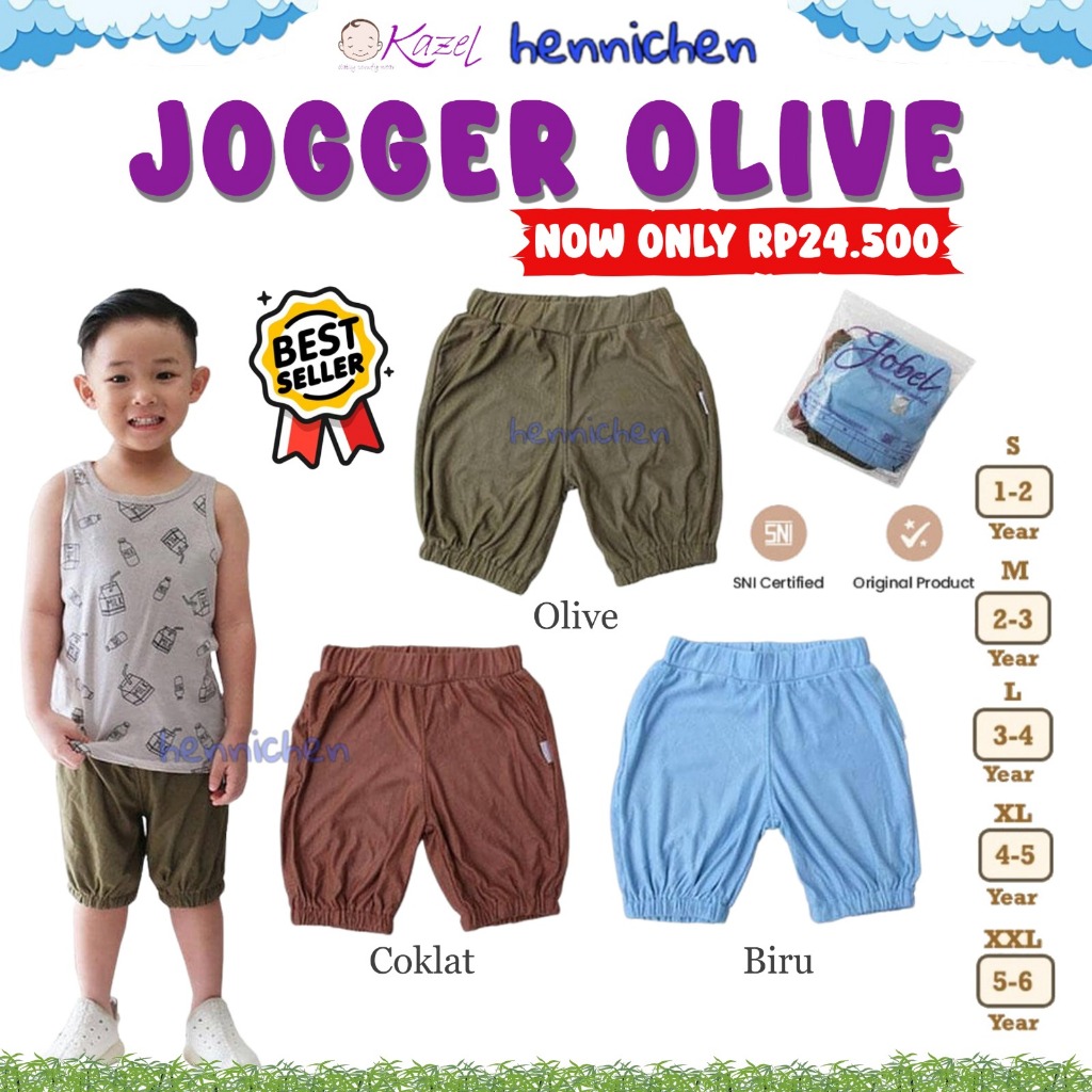 Jual HARGA AMBYAR PROMO MURAH3.3 CELANA JOBEL X KAZEL JOGGER OLIVE PANTS 1 PCS | Shopee Indonesia
