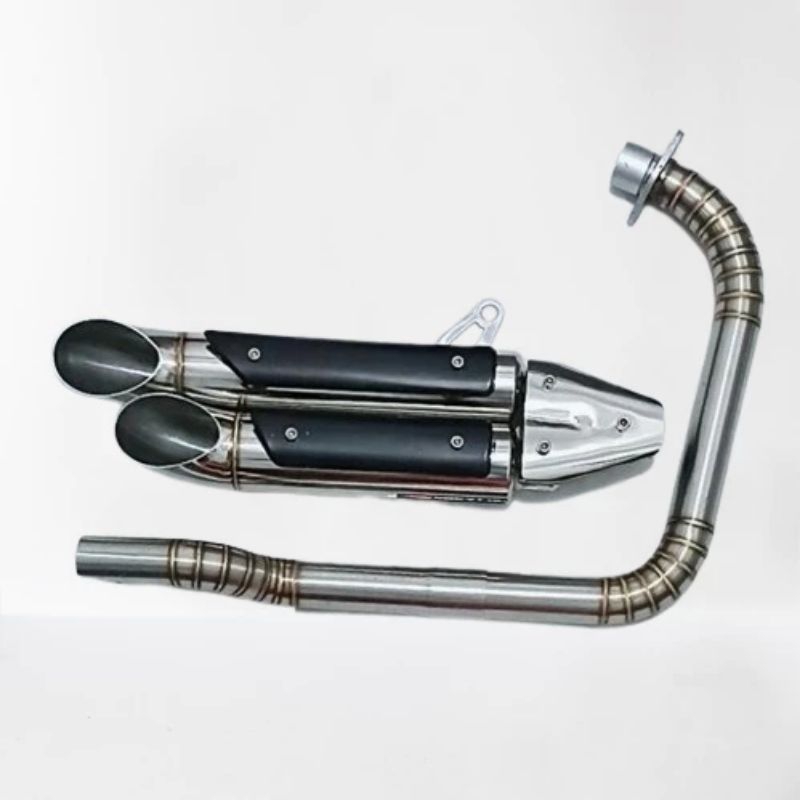 Jual knalpot custom benelli motobi 200 bengkok full system | Shopee ...
