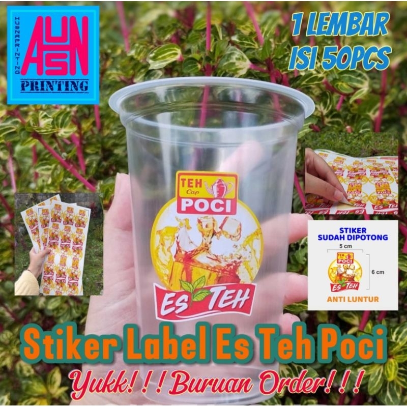 Jual Stiker Label Es teh kuning bisa COD | Shopee Indonesia