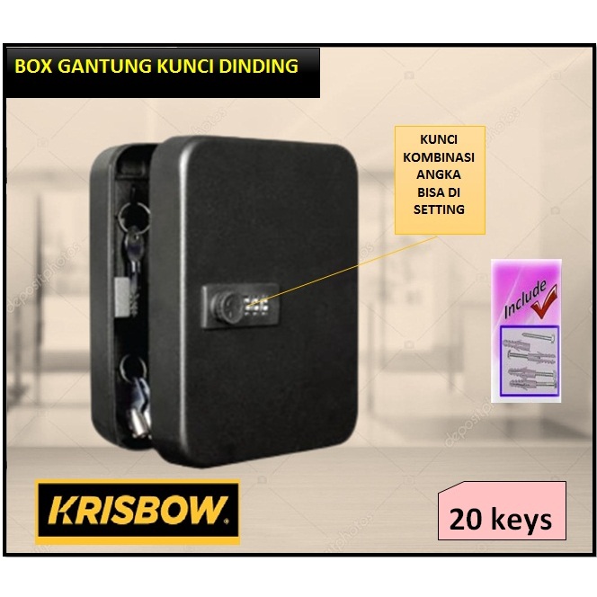 Jual KRISBOW Key Box Storage wall Key box penyimpanan kunci kotak ...