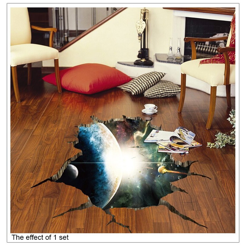 Jual METH SK9066B 60X90 UNIVERSE SPACE MILKY WAY 3D TEMBOK WALLSTICKER ...