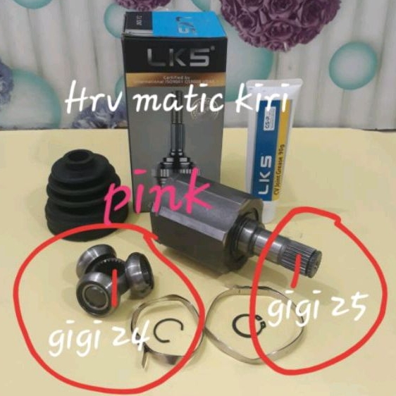 Jual CV Joint Dalam As Roda Depan Dalam Honda HRV Matic AT Cvt Kiri ...