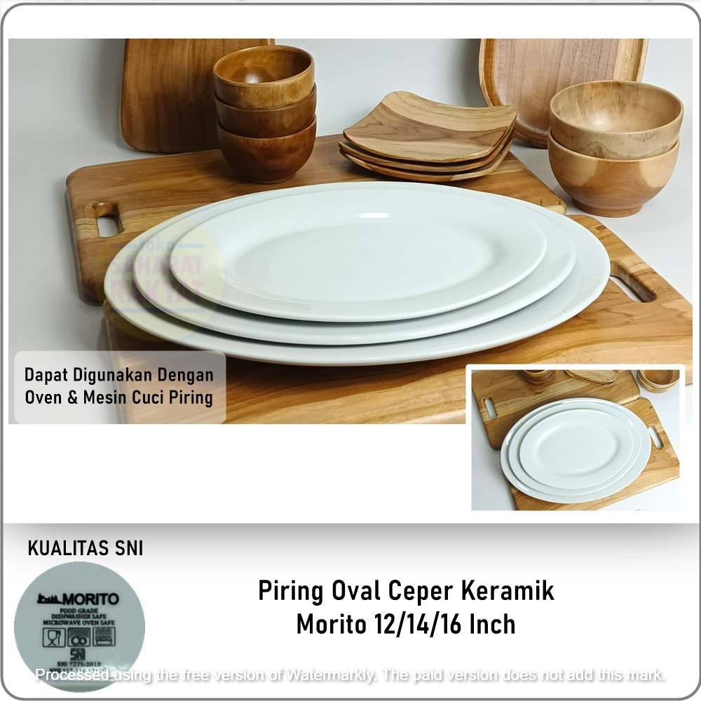 Jual Piring Saji Oval Ceper Piring Oval Resto Keramik Morito 14 Inch ...