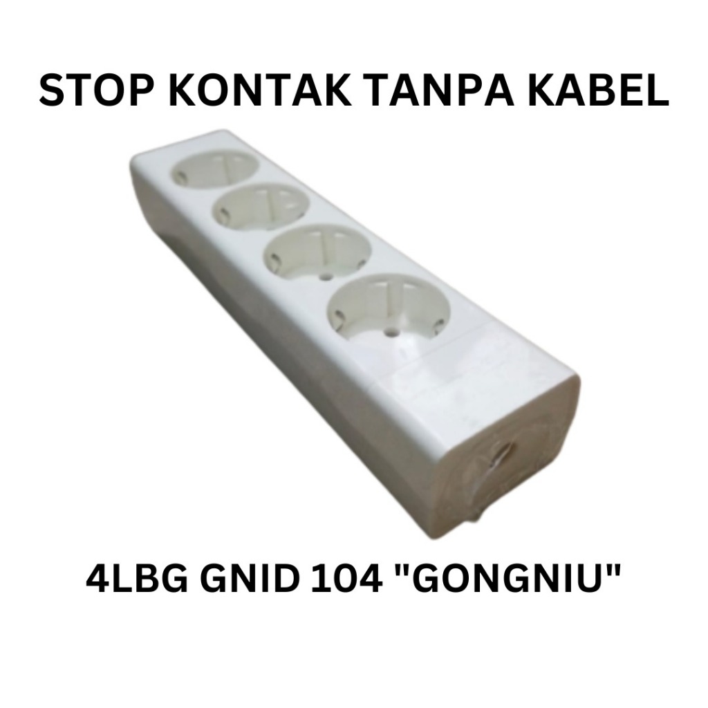 Jual planet-Stop kontak GONGNIU uticonn 4 lubang tanpa kabel produk SNI GNID 104 | Shopee Indonesia