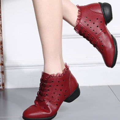 Jual Sepatu Dansa Latin/ Line Dance Semi Boots Renda Sepatu Dansa Kulit ...