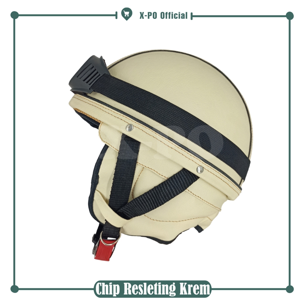Jual CL1 - Helm Chips Retro Klasik Resleting Dewasa dengan Kacamata ...