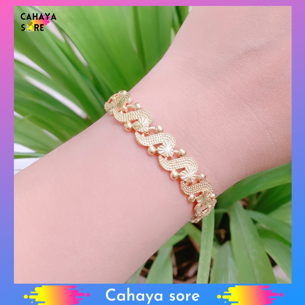 Jual Gelang Xuping Gold Gelang Tangan Dewasa Bangle Permata G20 ...