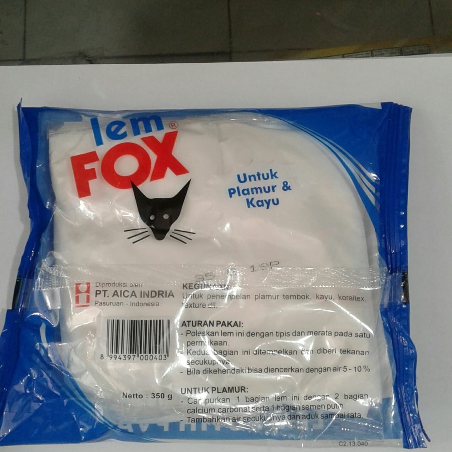 Jual Lem fox putih 350 gram lem pelamur tembok putih lem fox kayu putih ...