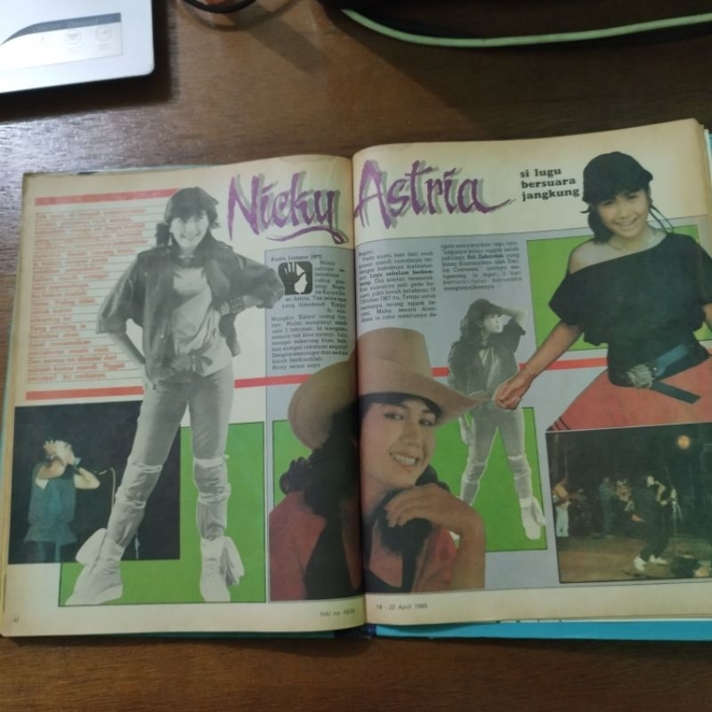 Jual majalah Hai, artikel Nicky Astria muda & Cindy Lauper pin up ...