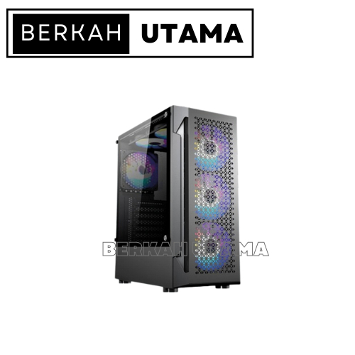 Jual CASING GAMING RAPTOR VALKRY BLACK FULL ATX + 3 FAN RGB | Shopee ...