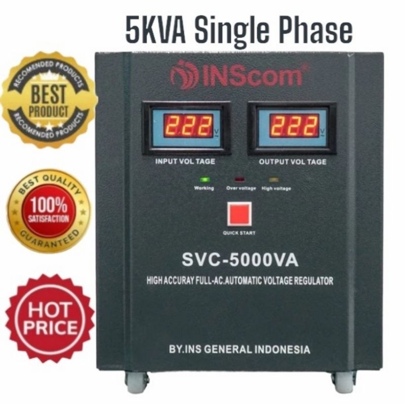 Jual Stavolt Digital / Stabilizer Voltage 5000 Watt Single Phase INSCOM ...