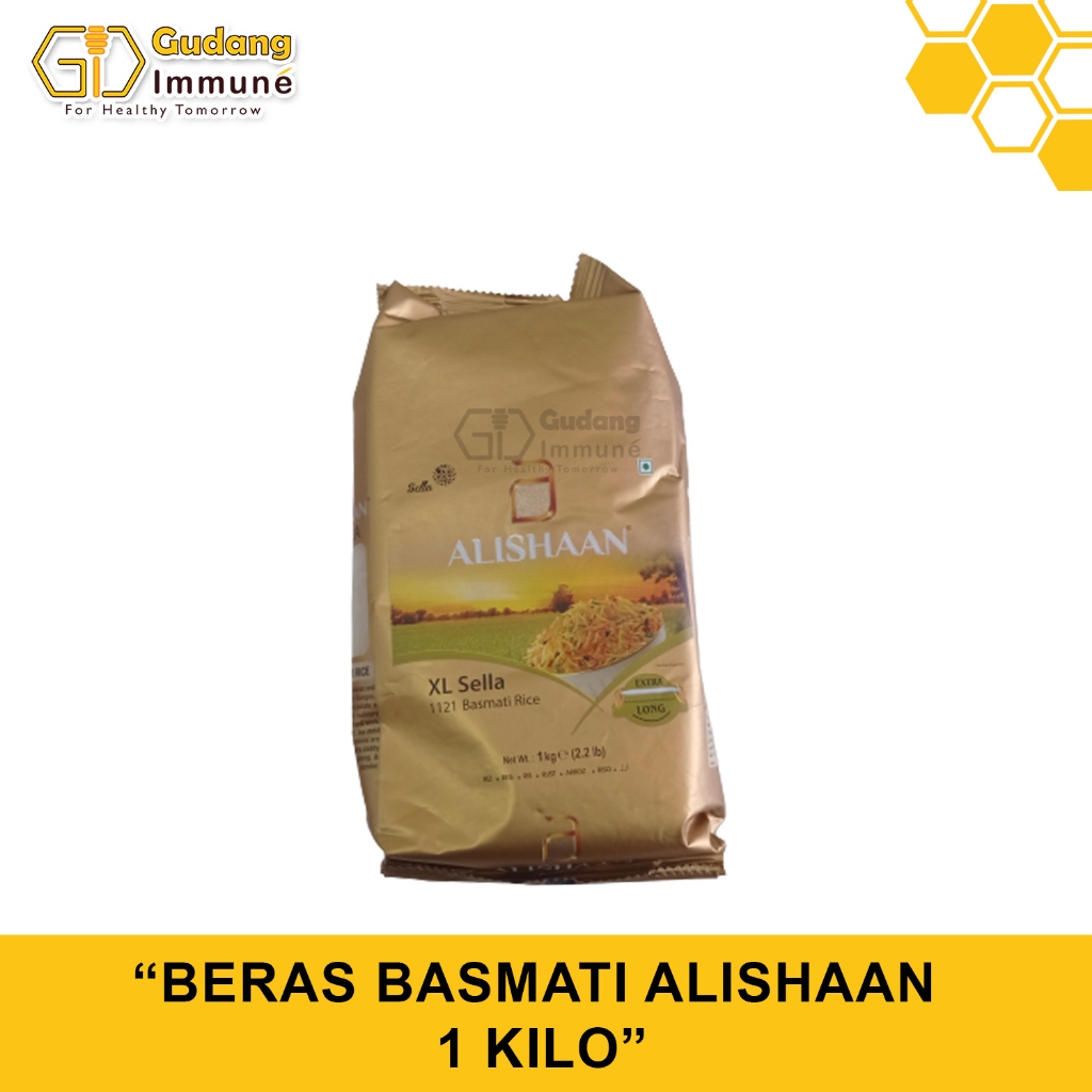 Jual Beras Basmati Alishaan, Beras Arab, Beras india kemasan 1 kilo ...