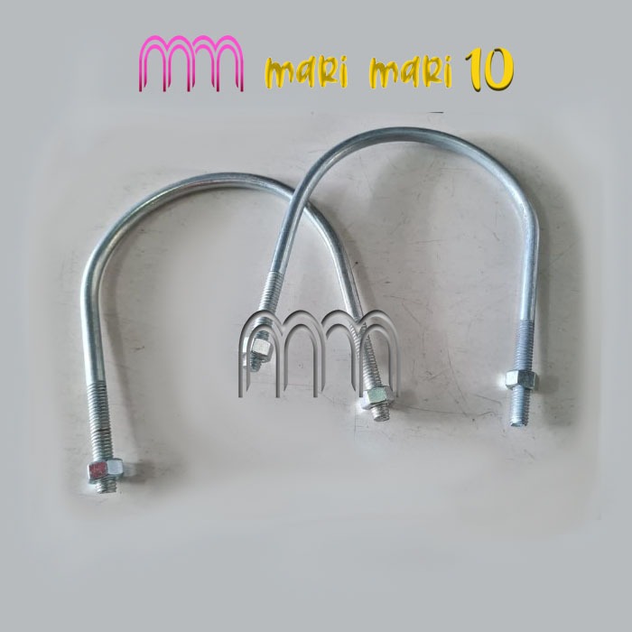Jual klem u bolt 4" inci / clamp ubolt 4inchi / ubolt 4" besi | Shopee ...